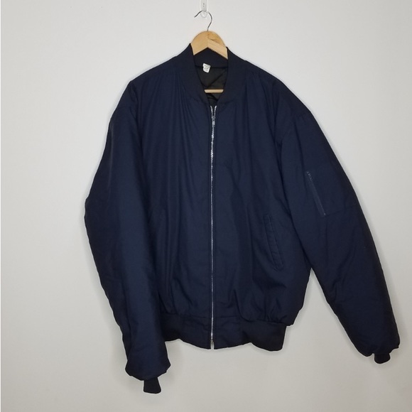Jackets & Coats | Mens Navy Blue Military Flight Bomber Jacket | Poshmark